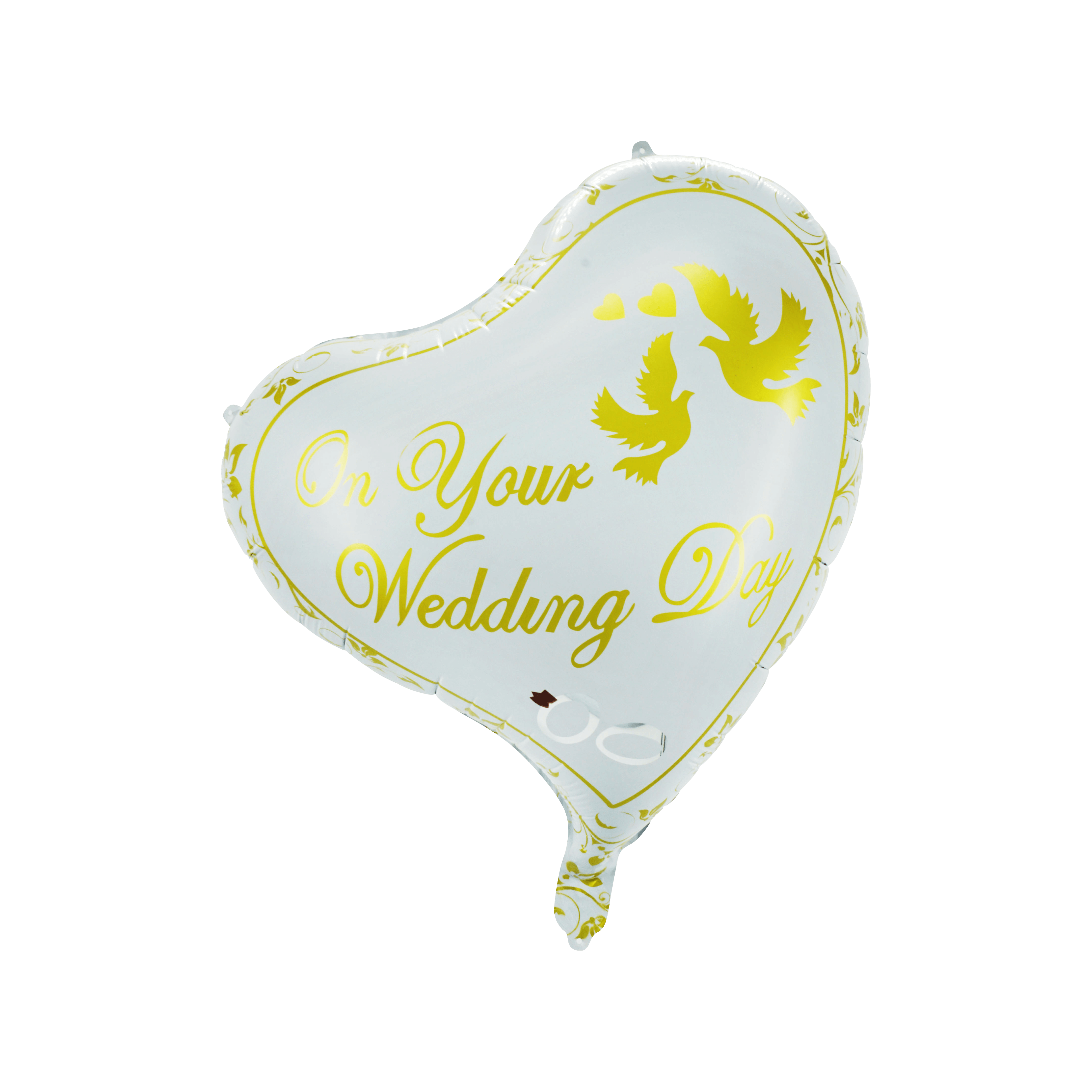 Balon inima cu desen On your wedding day/18"/din folie/fara ambalaj ...