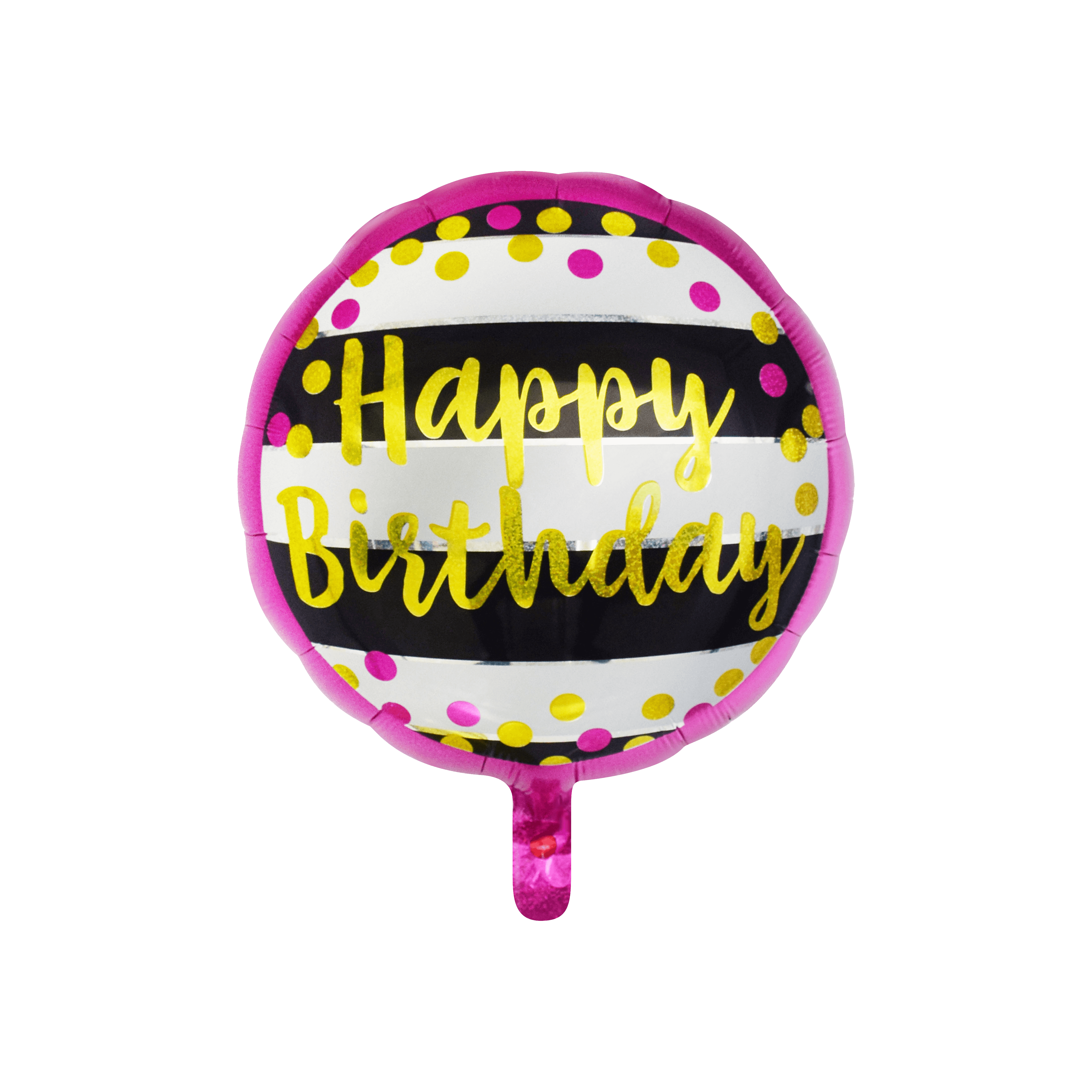 Balon cerc cu desen HB alb,negru,roz/18"/din folie/fara ambalaj ...